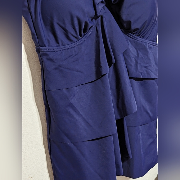 BloomChic | Swim | Bloomchic Knotted Front Ruffle Tiered Tankini Top ...